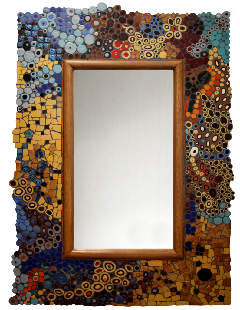 Decorative ceramic mirror frame - Manetiles